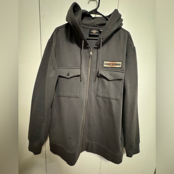 Harley-Davidson | Jackets & Coats | Harleydavidson Gray Hooded Jacket ...